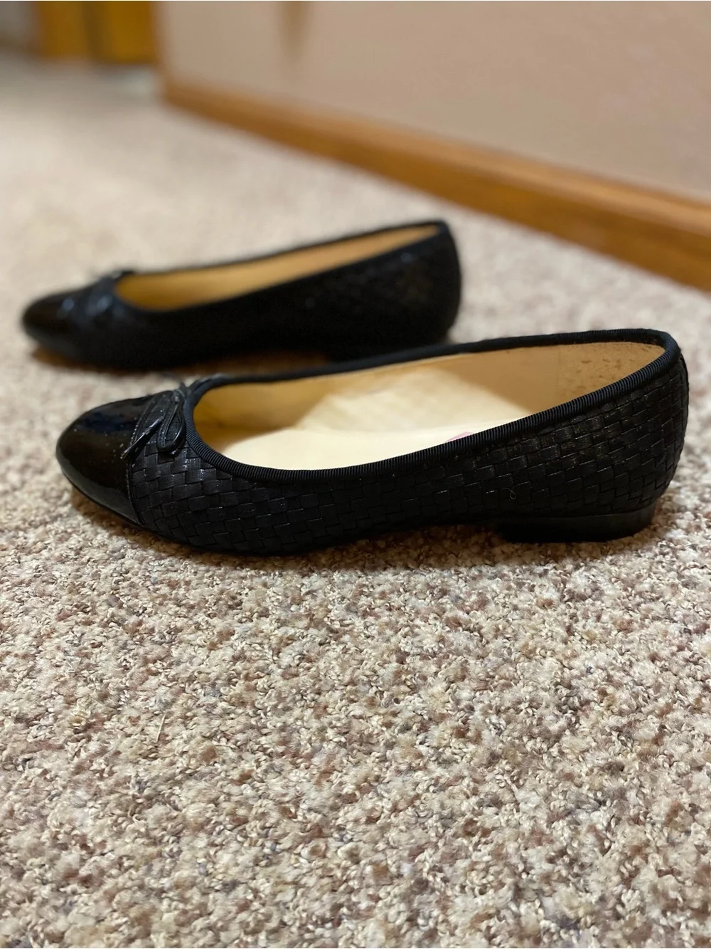 Marc Fisher | Shoes | Marc Fisher Jodi Classic Black Weave Ballet Flats ...